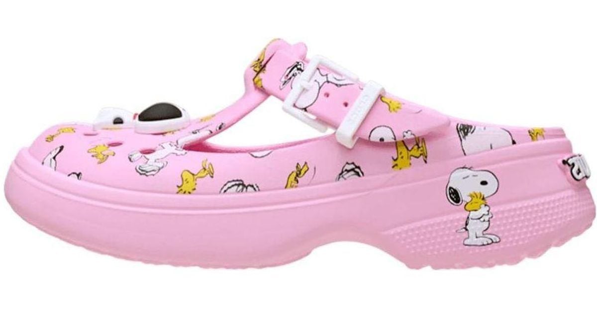 Crocs™ X Peanuts Snoopy Mary Jane Clog 'Peanuts And Woodstock' in Pink ...