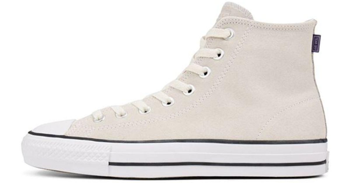 Converse Suede Cons Ctas Pro High Top in White | Lyst