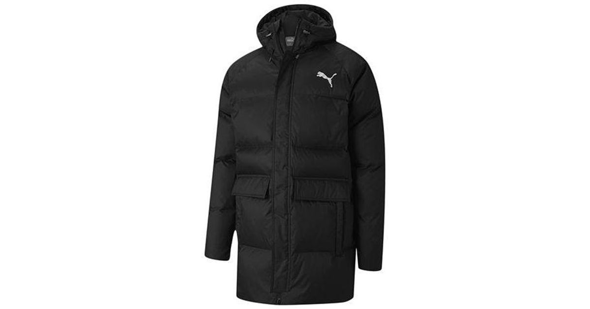 PUMA Solid Down Jacket in Black for Men | Lyst
