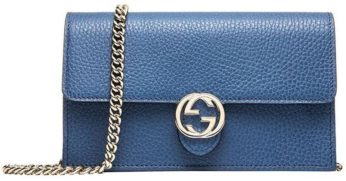 Gucci (Wmns) Logo Double G Leather Woc Chain Shoulder Messenger Bag ...