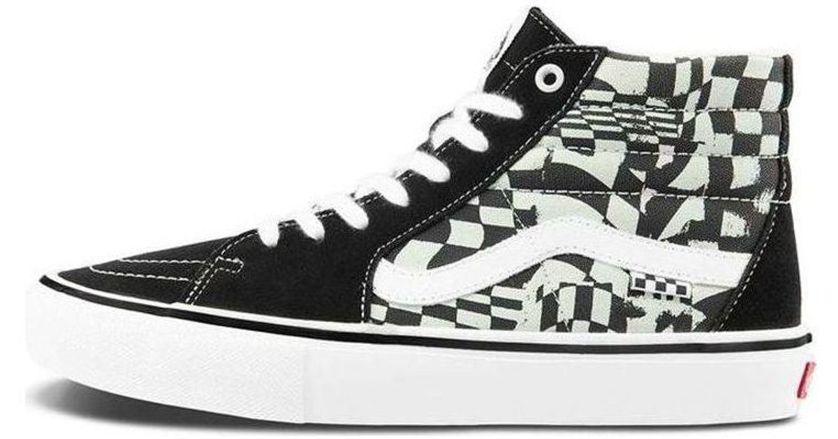 Vans Sk8-Hi Chessboard in Black for Men | Lyst