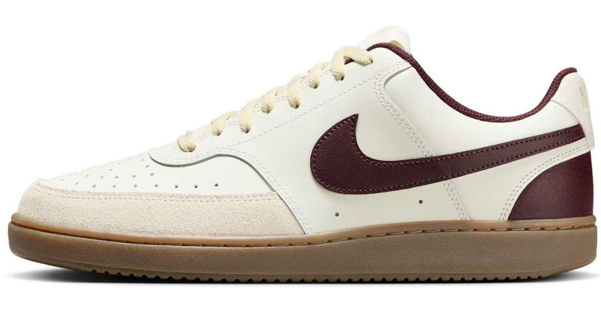Nike Court Vision Low 'Sail Burgundy Crush Gum' in White for Men | Lyst