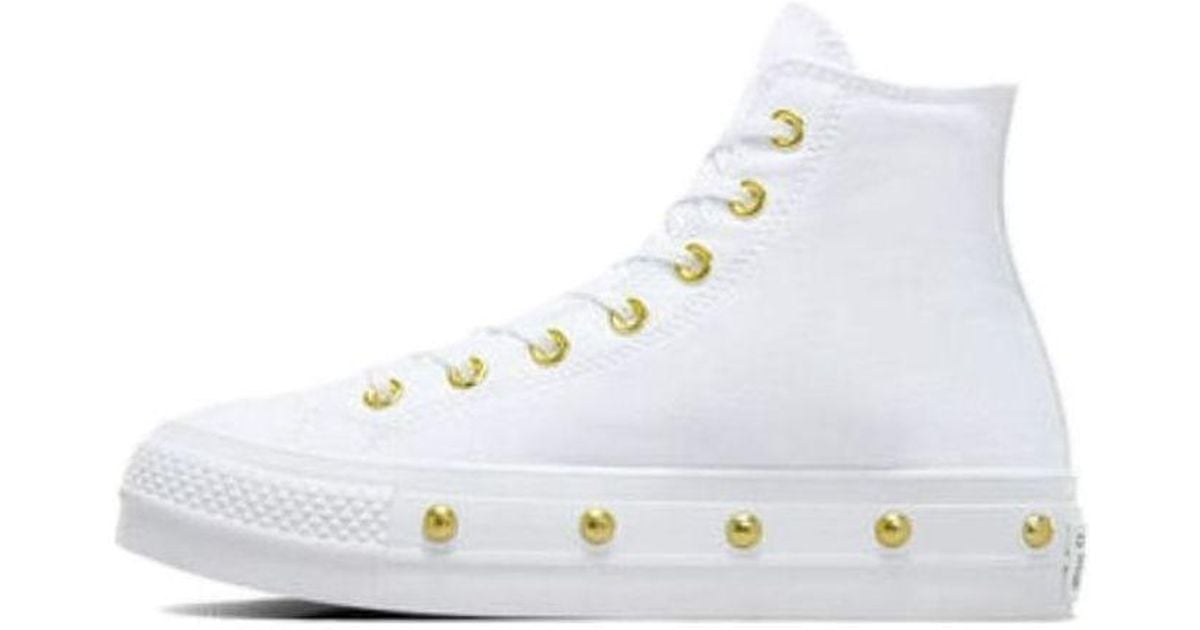 Converse (Wmns) Chuck Taylor All Star Studded Lift Platform in White | Lyst