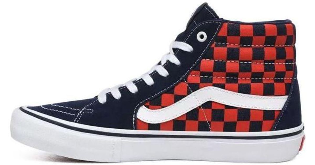 Vans Sk8-Hi Pro 'Checkerboard in Blue for Men | Lyst