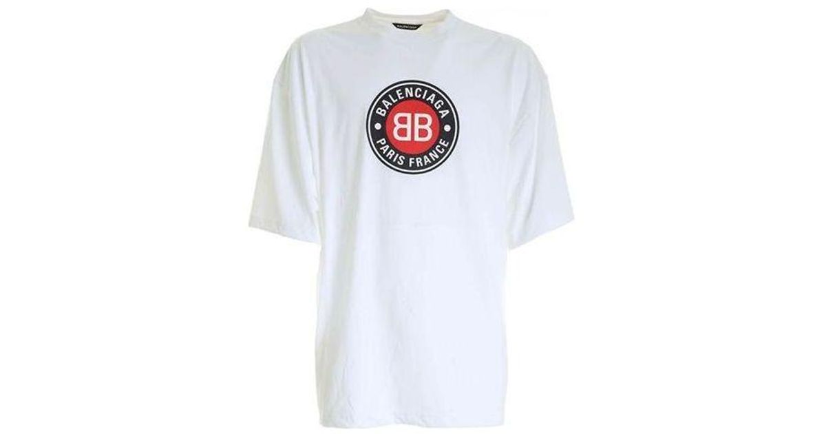 Balenciaga Double B Logo Printing in White for Men | Lyst