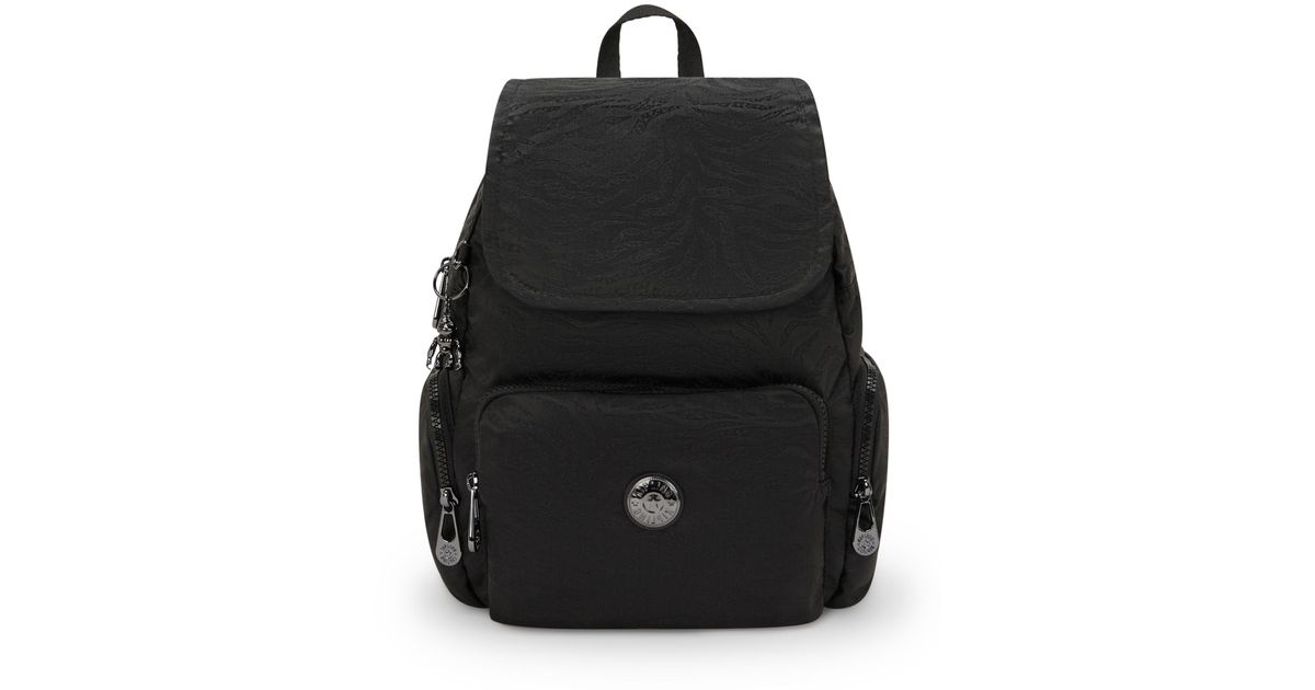 Kipling Backpack City Zip S Undersea Jacquard Small in Black | Lyst UK