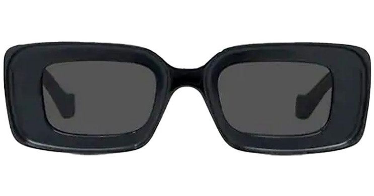Loewe Rectangular Sunglasses In Black Lyst 3560