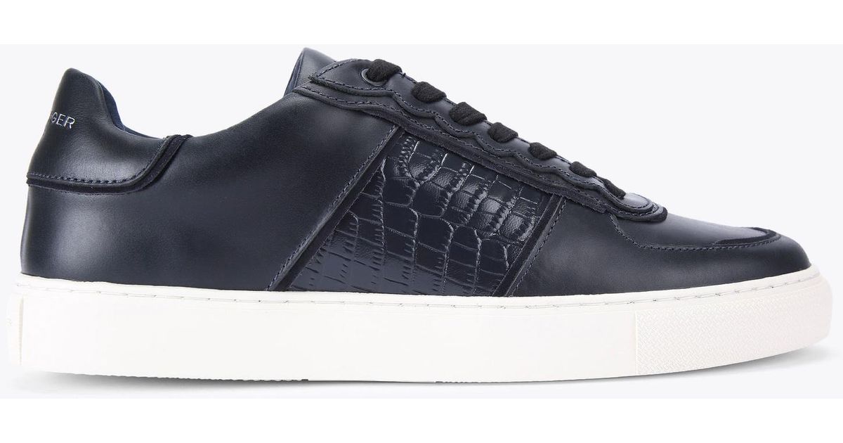 Kurt Geiger Kurt Geiger Trainer Navy Leather Lennon in Blue for Men ...