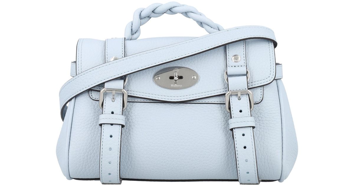 Mulberry Poplin Mini Alexa Leather Shoulder Bag With Braided Handle And ...