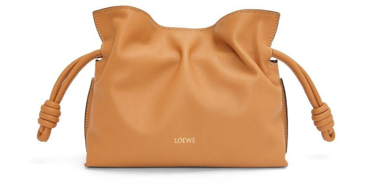 Loewe Mini Flamenco Clutch in Natural | Lyst