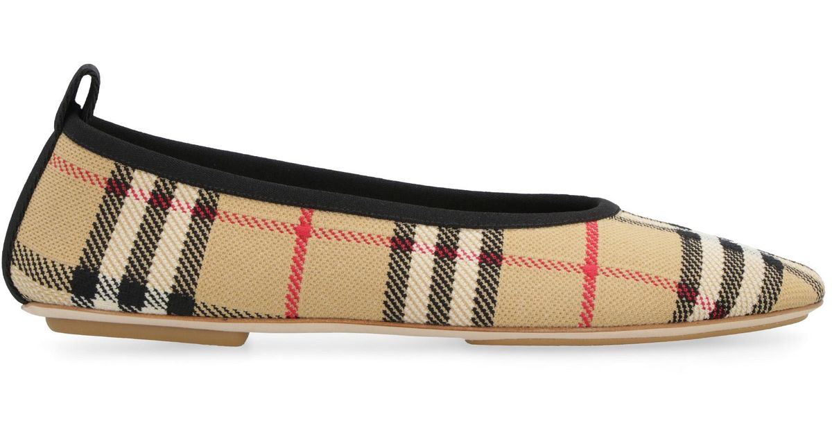 Burberry Vintage Check Ballet Flats For in Black | Lyst