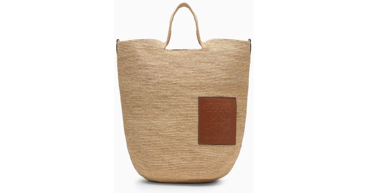 Loewe Handbag With Natural Raffia And Leather Details | Lyst