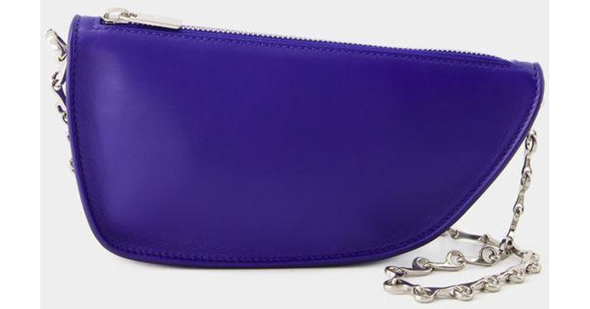 Burberry Micro Shield Wallet Chain in Purple | Lyst