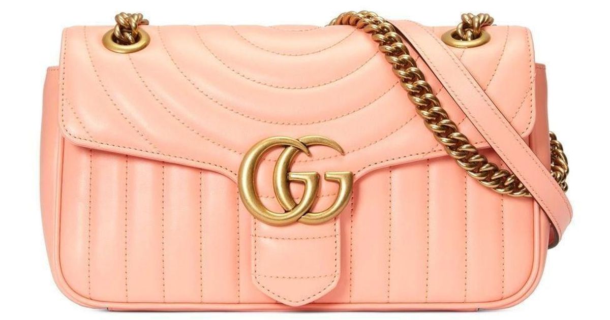 Gucci Peach Chic Leather Mini Shoulder Bag Ss23 For in Pink | Lyst