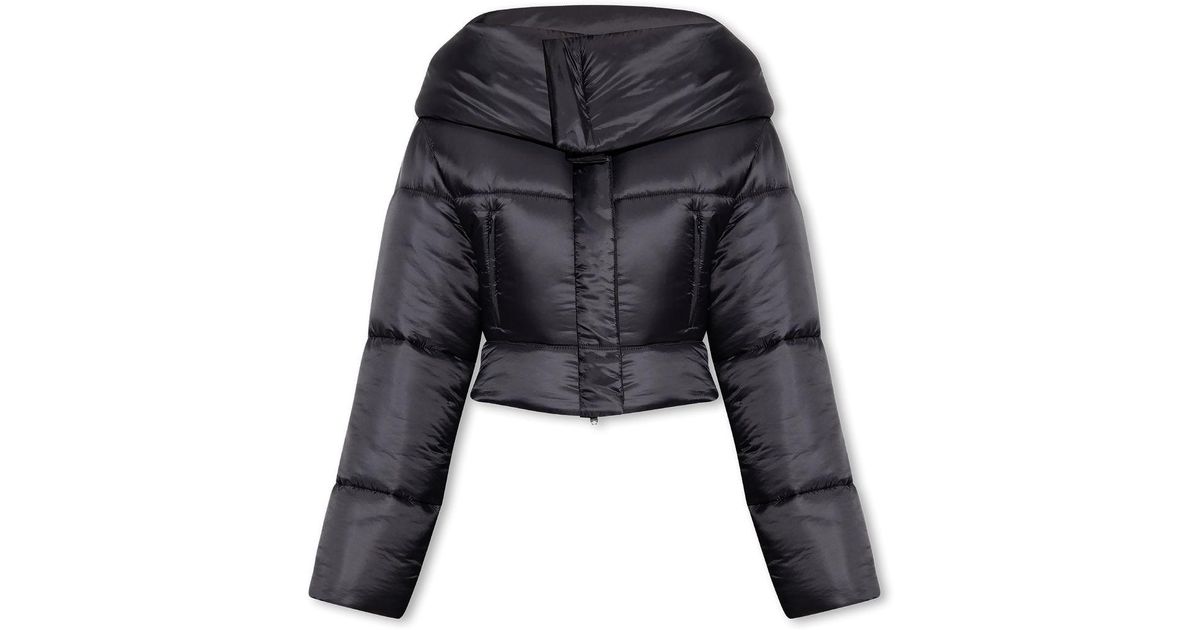 Alaïa Stylish Cropped Insulated Jacket For in Black | Lyst