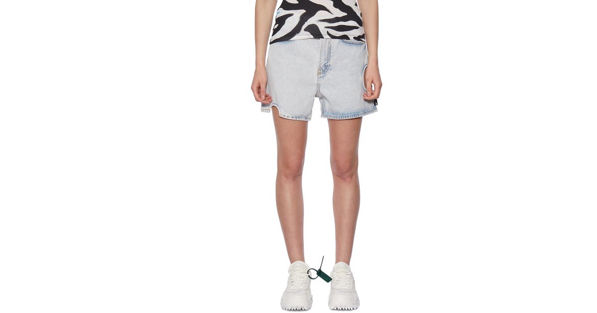Off-White c/o Virgil Abloh High Waisted Denim Shorts With Cut-Out ...