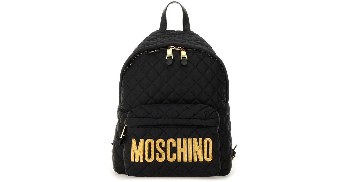 Moschino Sleek Mini Backpack For in Black | Lyst