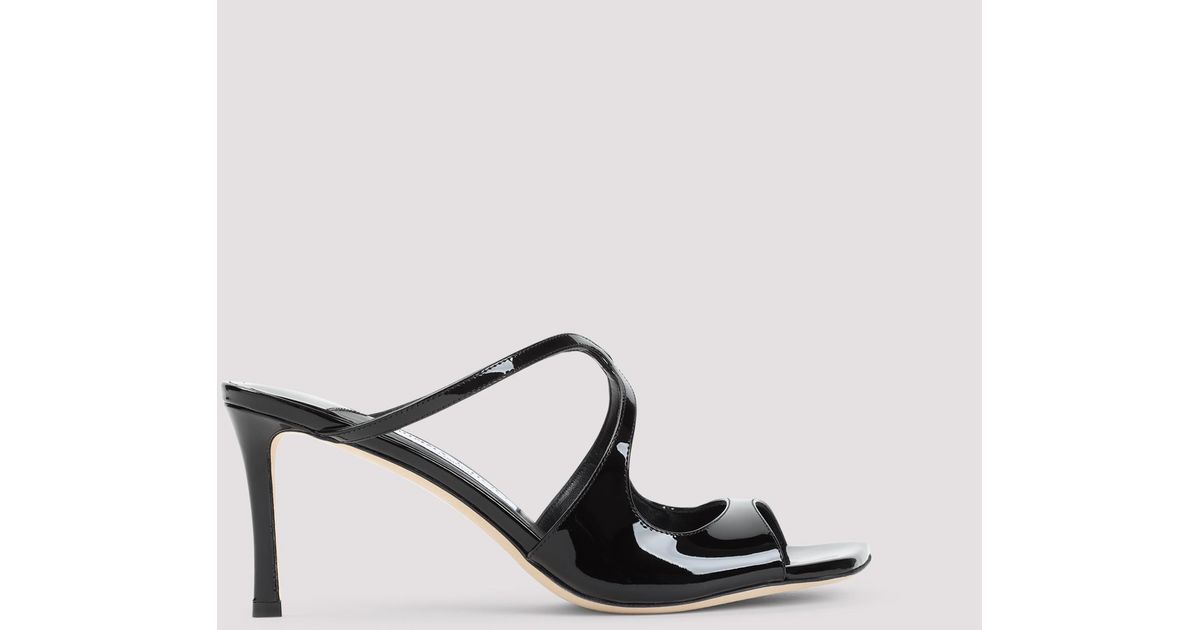 Jimmy Choo Chic Patent Leather Mules With 7.5Cm Heel in Black for Men ...