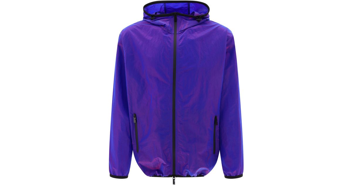 Burberry Iridescent Lightweight Jacket For in Blue for Men | Lyst