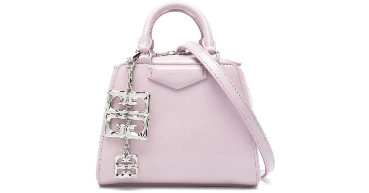 Givenchy Mini Patent Leather Handbag With Chain And Shoulder Strap in ...