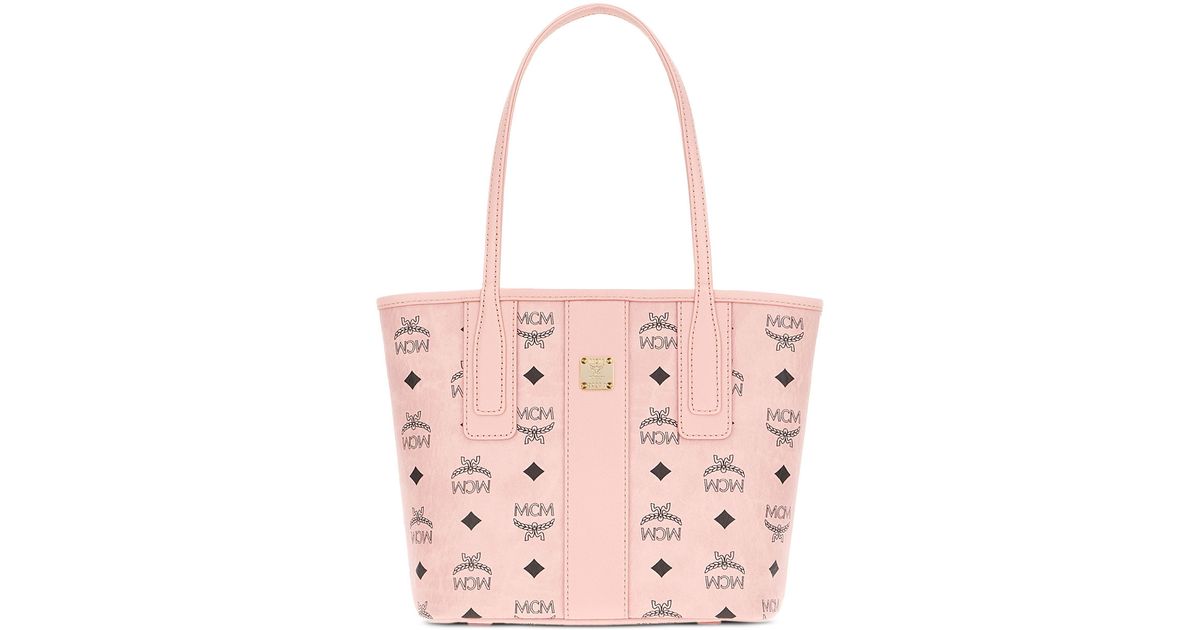 MCM Mini Shopper Handbag in Pink | Lyst