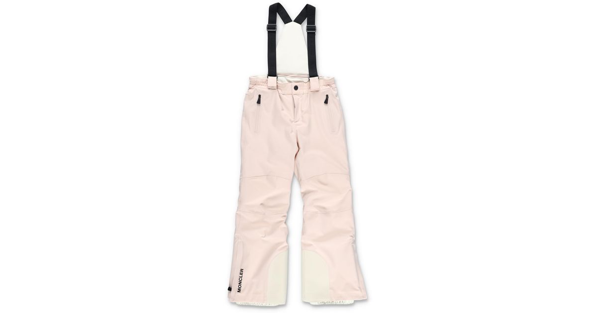 Moncler Mini Ski Bib For Kids in Pink | Lyst
