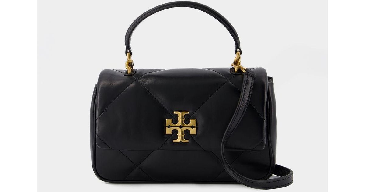 Tory Burch Kira Diamond Top Handle Bag in Black | Lyst