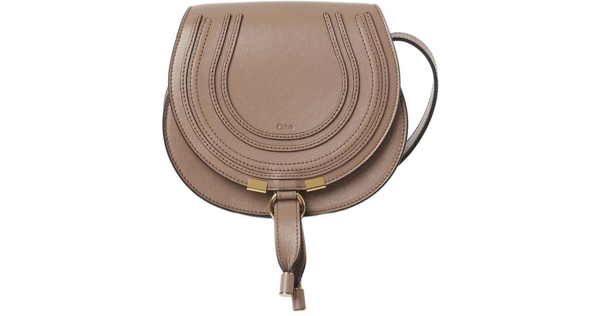 Chloé Mini Clay-Colored Saddle Handbag in Natural | Lyst