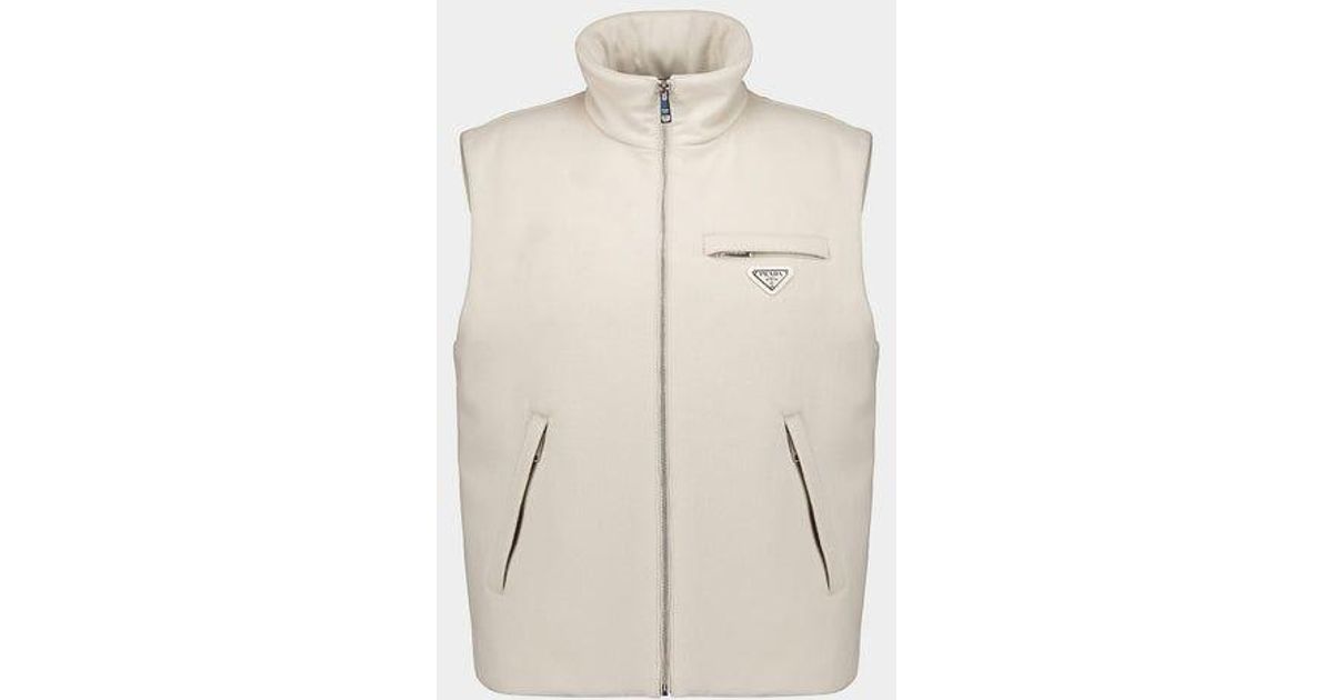 Prada Fall/Winter 2024 Stylish Gilet Vest in Natural for Men | Lyst