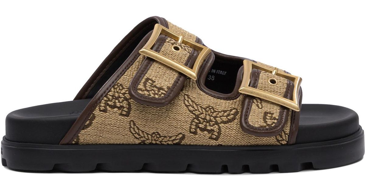 MCM Chic Sandals in Brown | Lyst