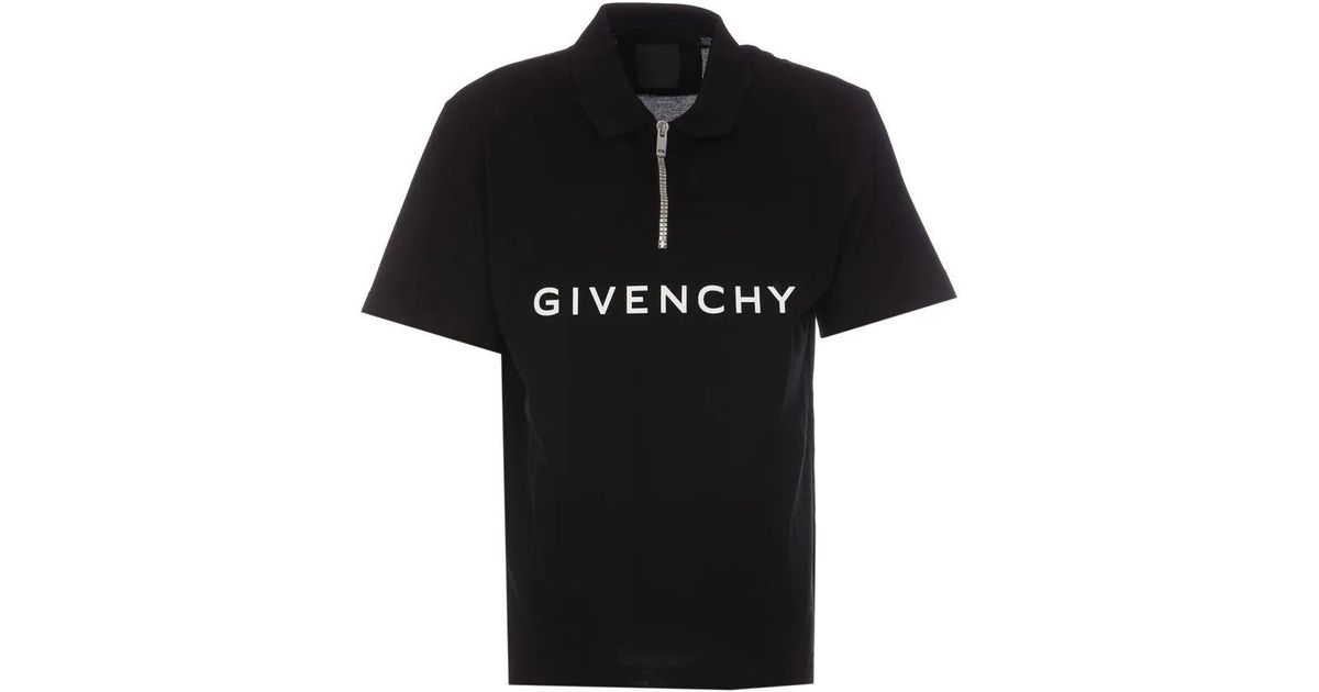 Givenchy Classic Fit Polo With Branding For in Black for Men | Lyst