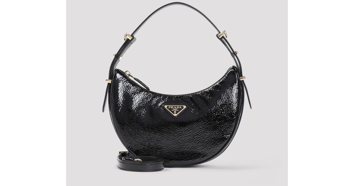 Prada Mini Arque Naplak Shoulder Bag in Black for Men | Lyst