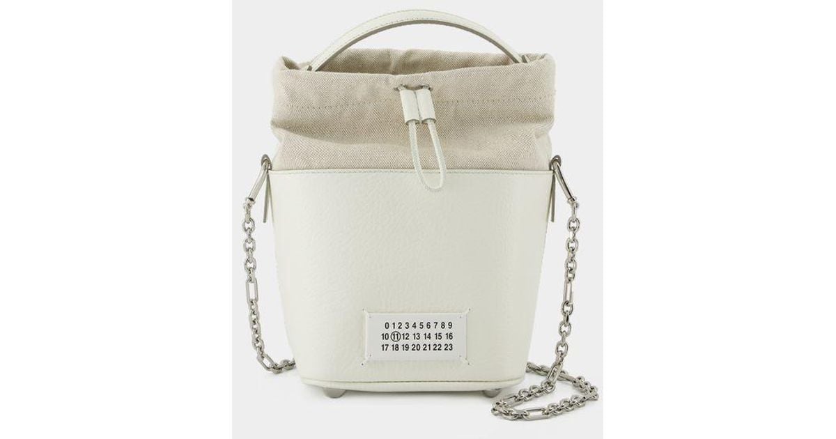 Maison Margiela Mini Hobo Handbag in White | Lyst
