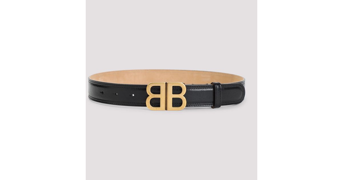 Balenciaga Soft Lamb Leather Belt in Black for Men | Lyst