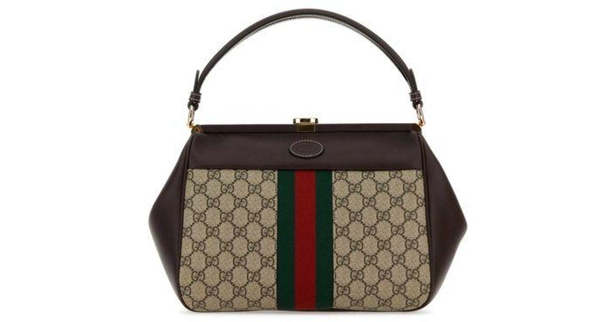 Gucci Handbag With Leather Details And-Tone Hardware in Black | Lyst