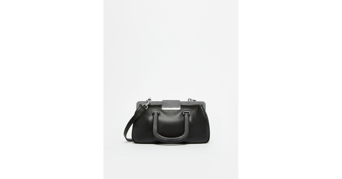 Max Mara Elegant Clasp Handbag in Black | Lyst