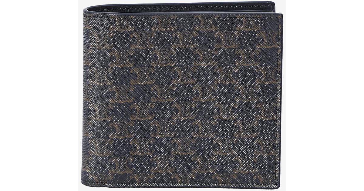 Celine Leather Bi-Fold Wallet in White for Men | Lyst