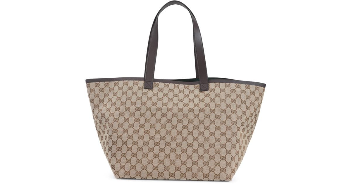 Gucci Chic Shopper Handbag 30Cm X 28Cm X 26Cm in Natural | Lyst