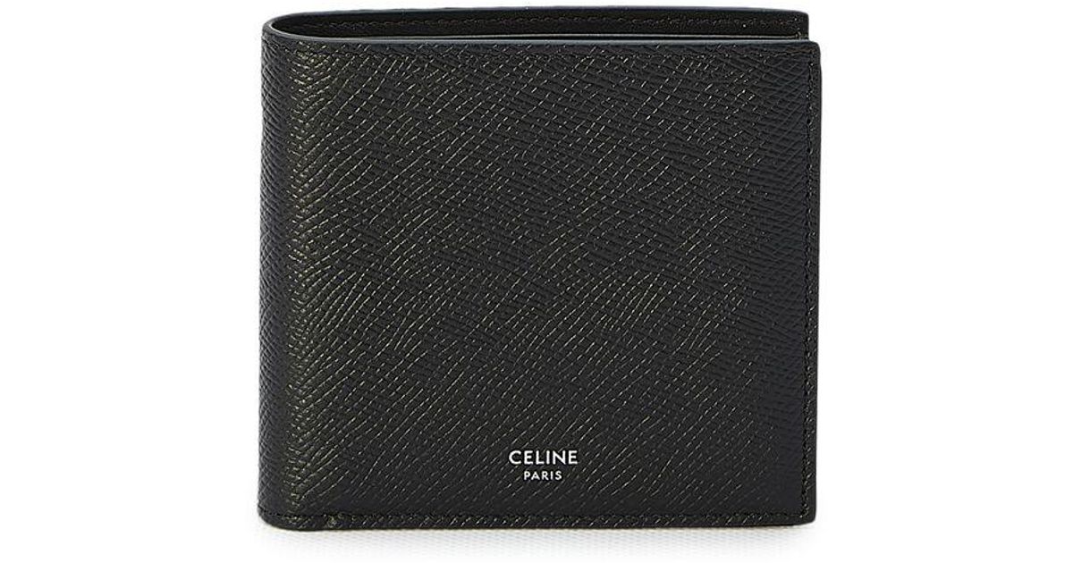 Celine Luxurious Mini Bi-Fold Wallet in White for Men | Lyst