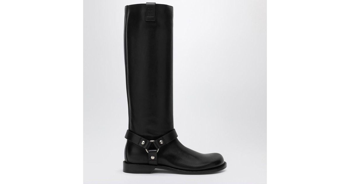 Loewe High Biker Boot in Black | Lyst