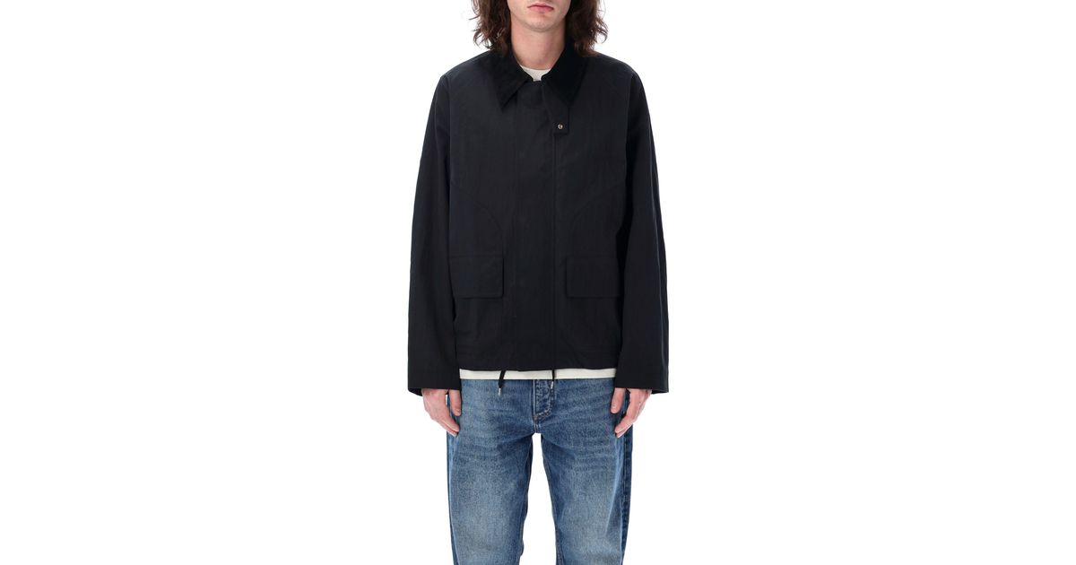 Studio Nicholson Cotton Blend Towa Mini Jacket in Black for Men | Lyst
