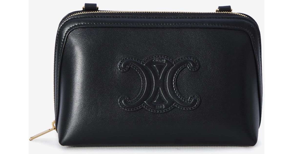 Celine Mini Chain Clutch Bag in White | Lyst