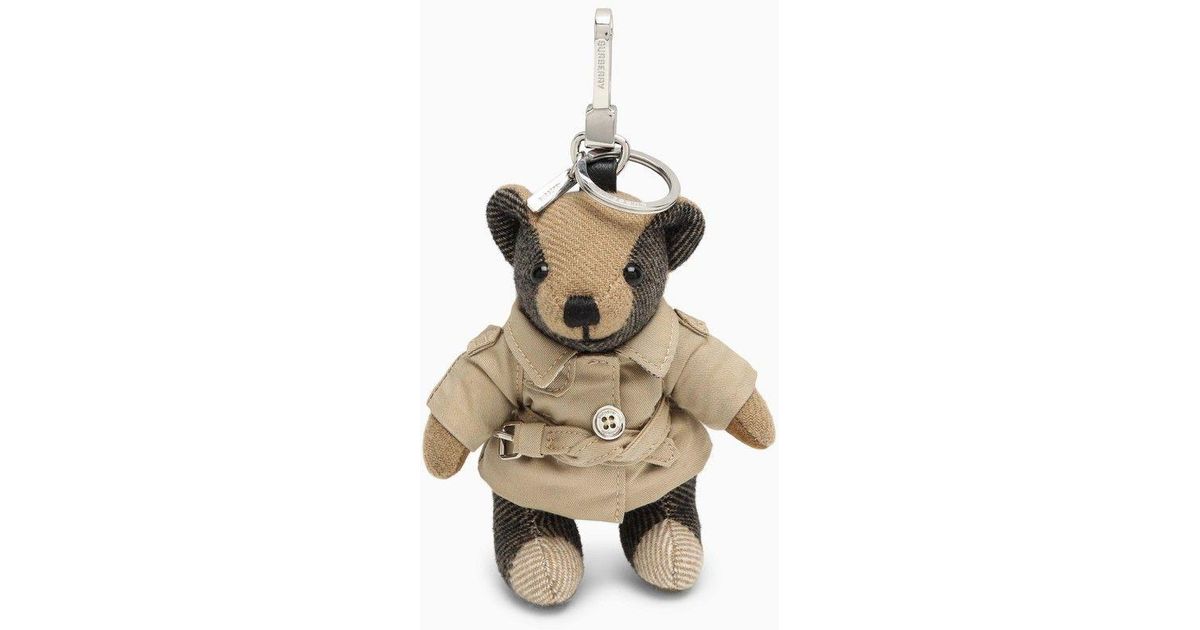 Burberry Thomas Trench-Coat Teddy Bear Key-Ring in Metallic | Lyst