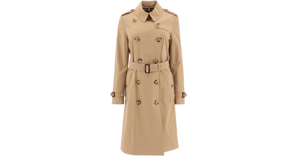 Burberry Elegant Mini Coat in Natural | Lyst