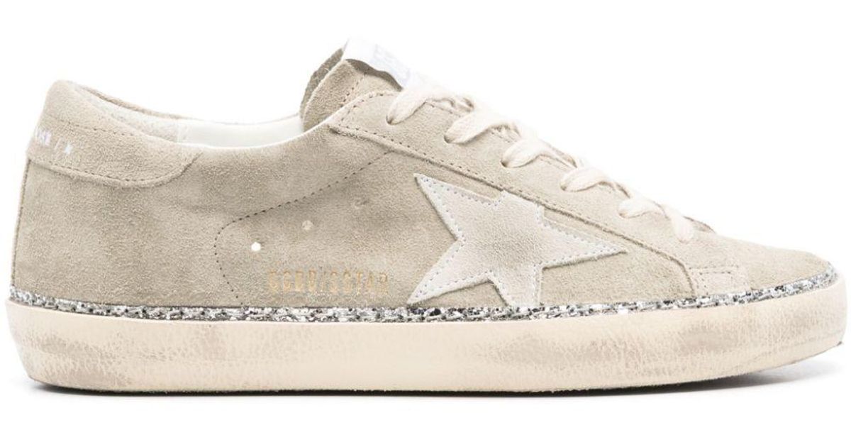 Golden Goose Star-Studded Sneakers For in White | Lyst