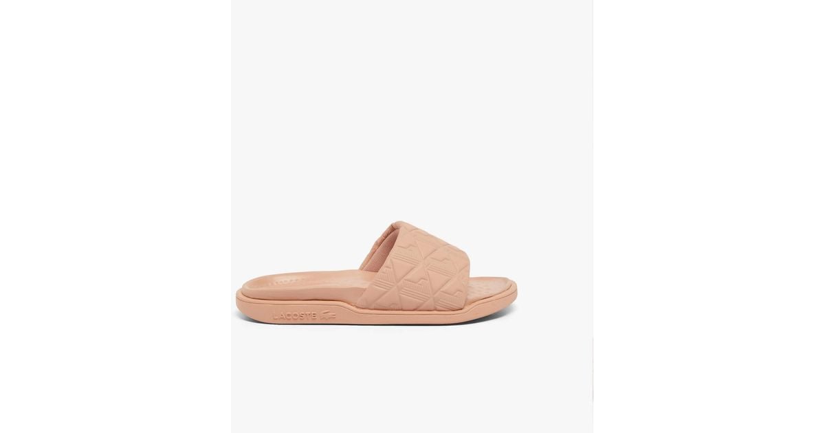 Lacoste Serve Slides Dual in Pink | Lyst