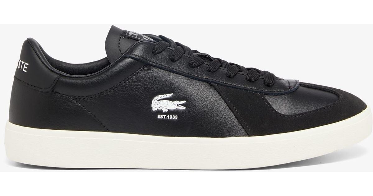Lacoste Baseshot Pro Leather Sneakers in Black for Men | Lyst