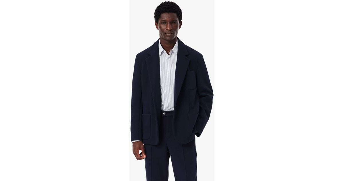 Lacoste Double Faced Piqué Blazer in Blue for Men | Lyst