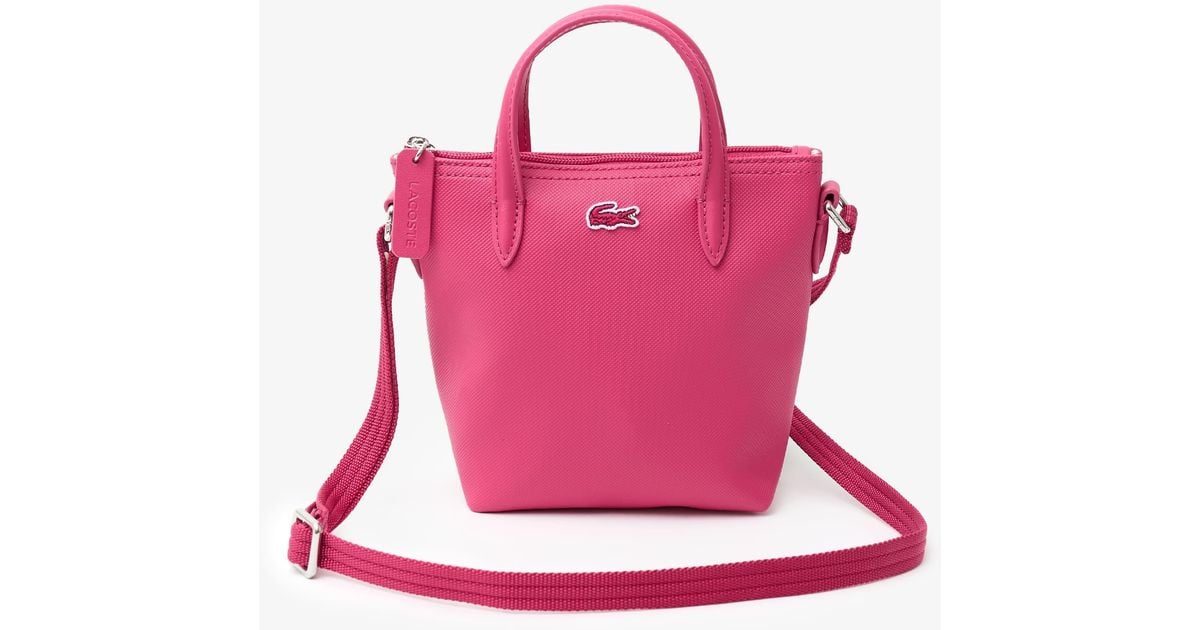 Lacoste Mini L.12.12 Concept Tote in Pink | Lyst