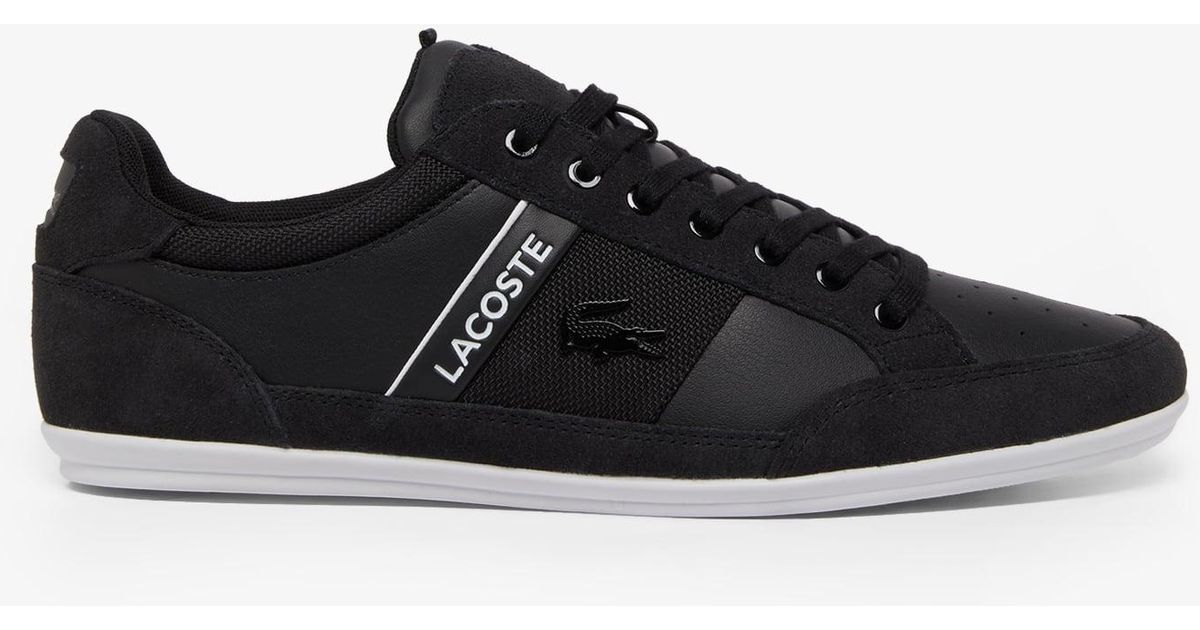 Lacoste Chaymon Suede Sneakers in Black for Men | Lyst